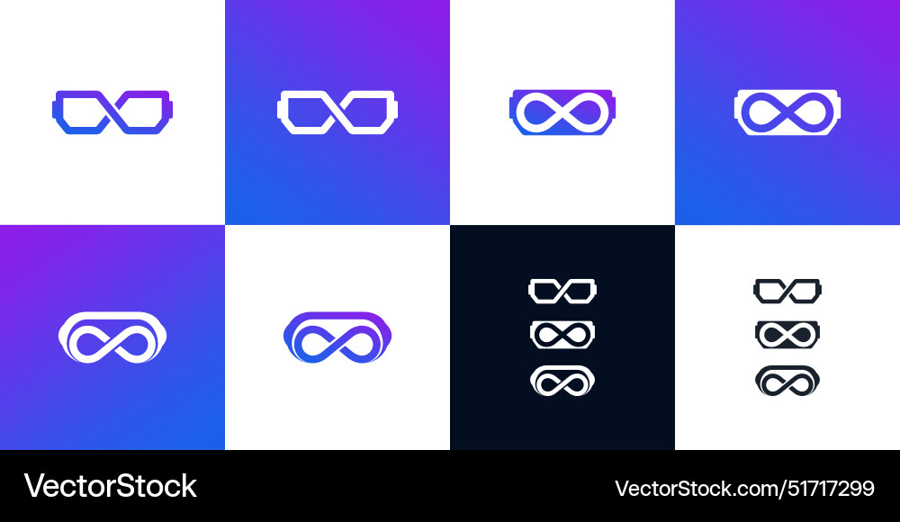 62 infinty vr logo Royalty Free Vector Image - VectorStock