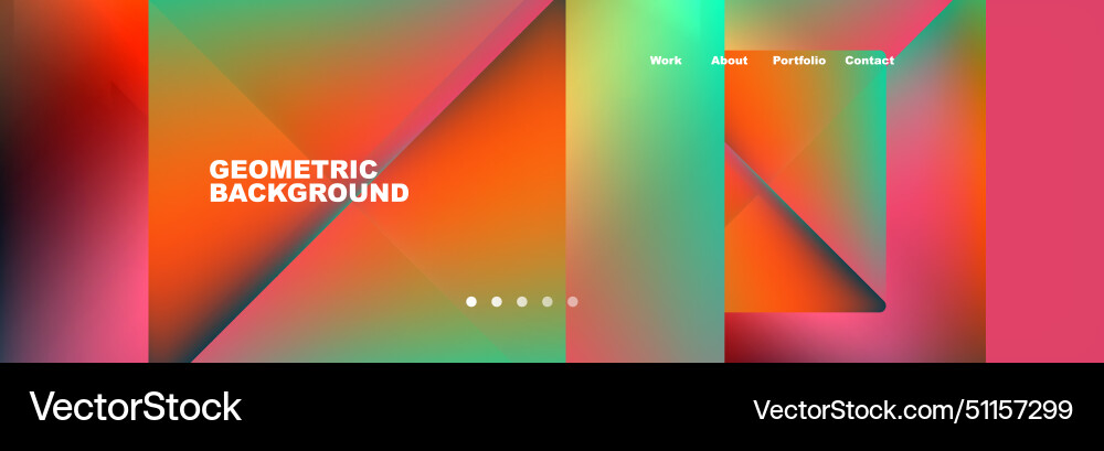 A colorful geometric background with blurred Vector Image