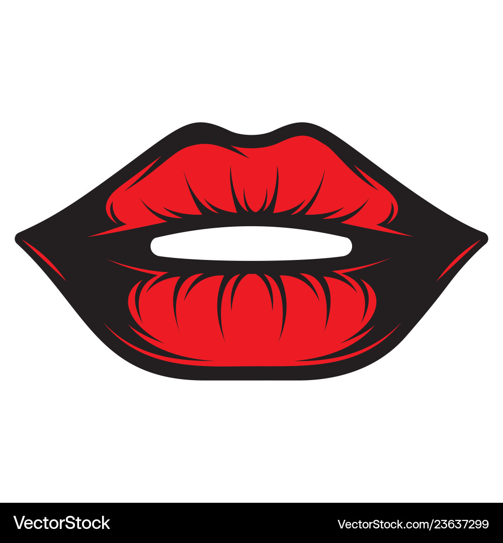 Color with beautiful female lips Royalty Free Vector Image