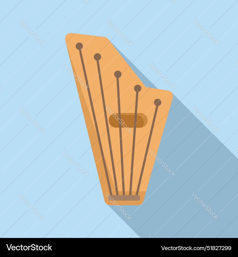 Estonian kantele string musical instrument icon Vector Image