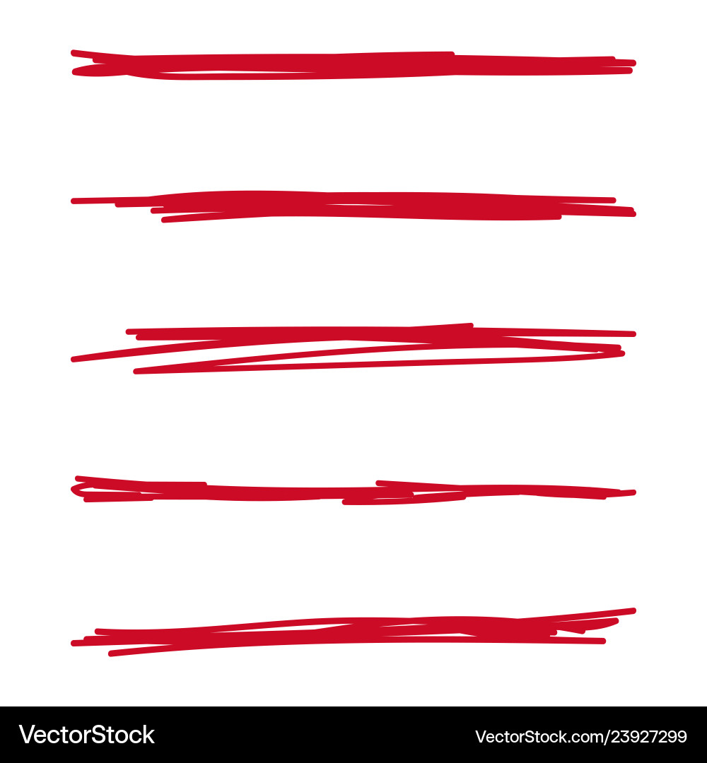 Hand drawn underline Royalty Free Vector Image