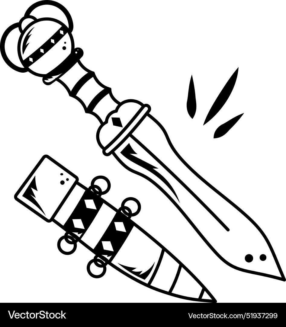 Roman dagger Royalty Free Vector Image - VectorStock
