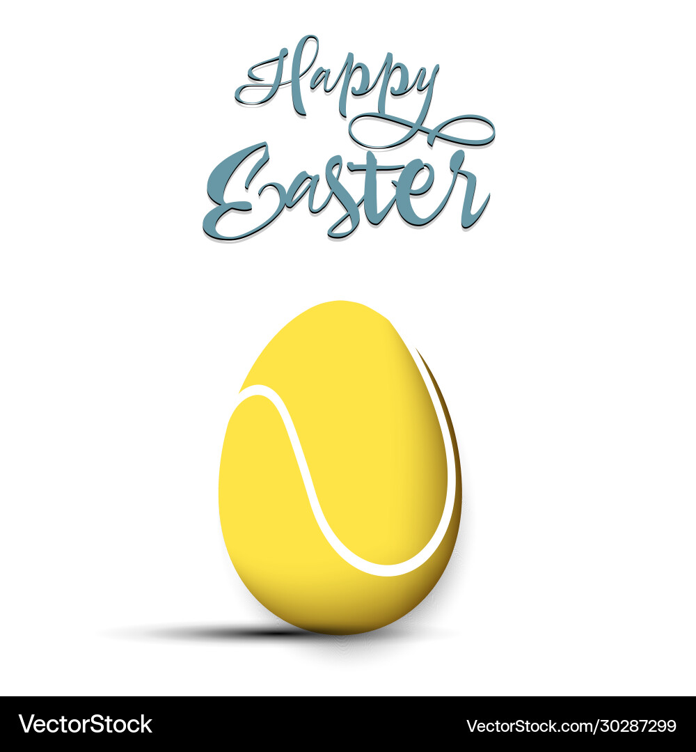 Tennis Ball Easter Egg Royalty Free Vector Image