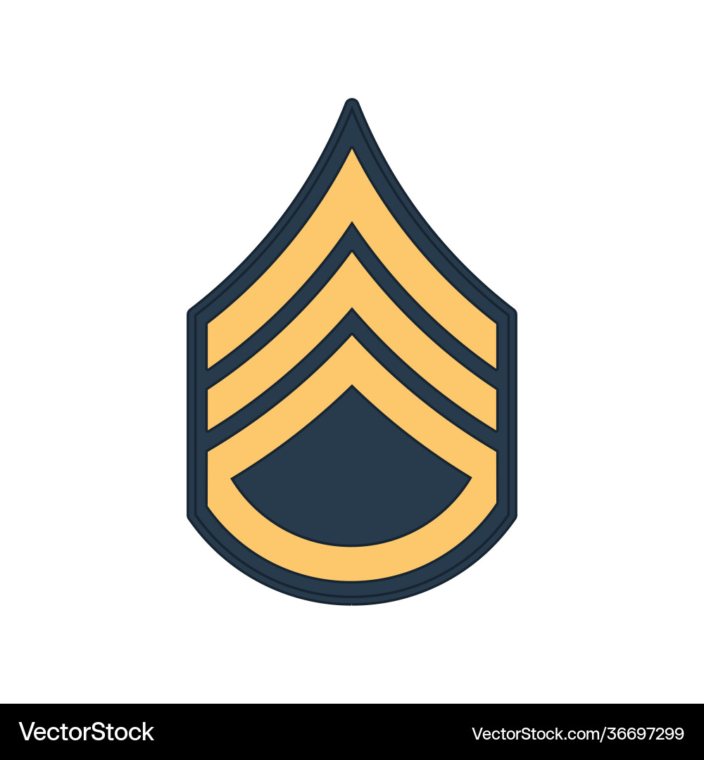 US Army Staff Sergeant Rank Insignia Royalty Free Vector