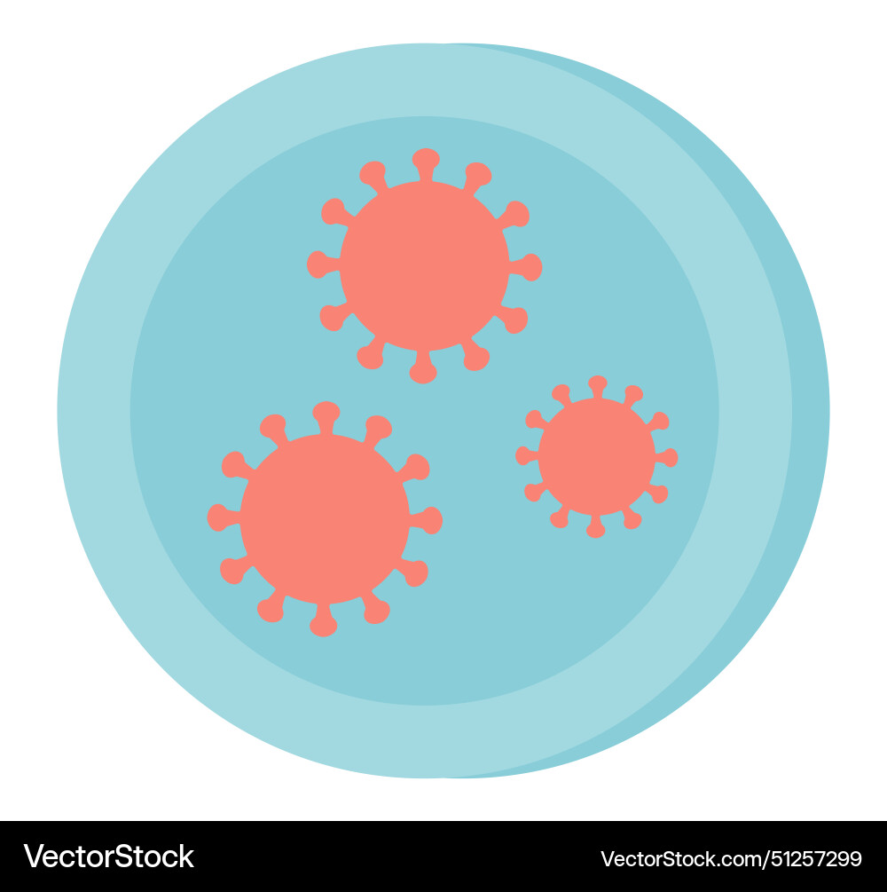 Virus research in flat design disease bacterium Vector Image