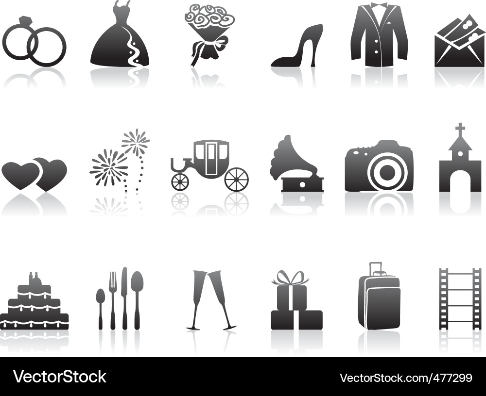 Wedding icons Royalty Free Vector Image - VectorStock Wedding icons Royalty Free Vector Image - VectorStock