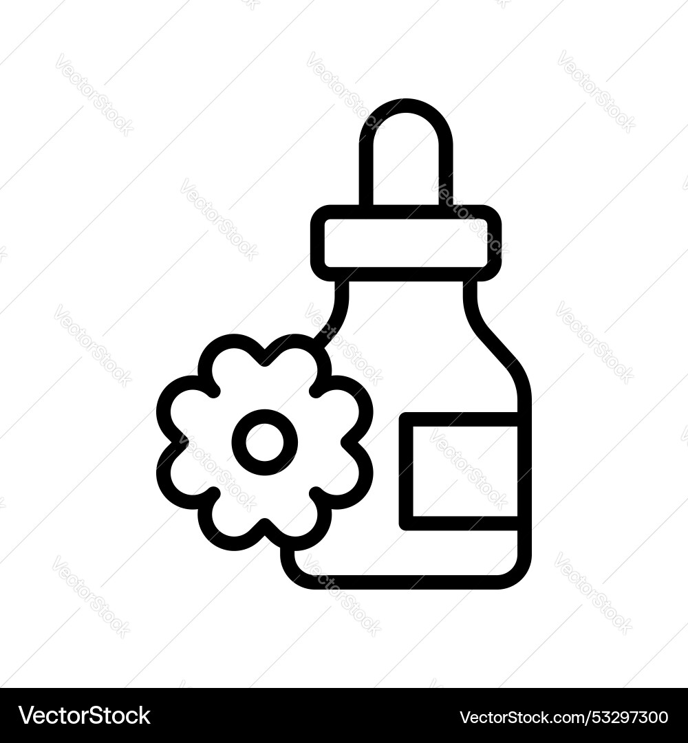 Bach flowers icon set bloom oil symbol Royalty Free Vector