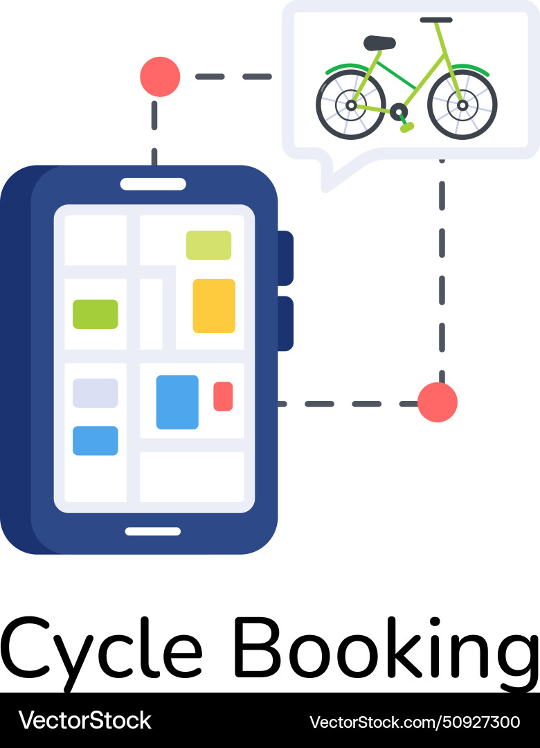 Cycle booking Royalty Free Vector Image - VectorStock