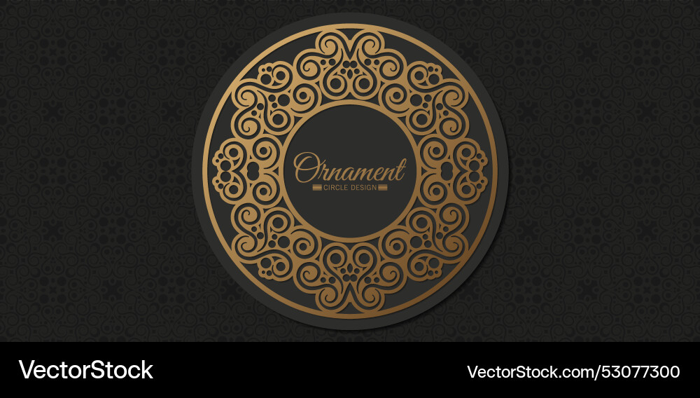 Luxury gold border pattern background Royalty Free Vector