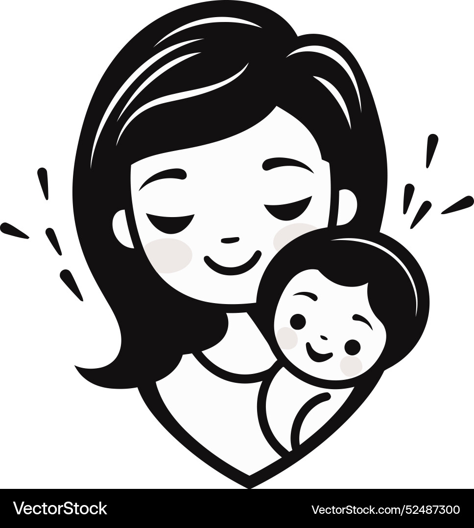 Maternal warmth in mother drawing Royalty Free Vector Image