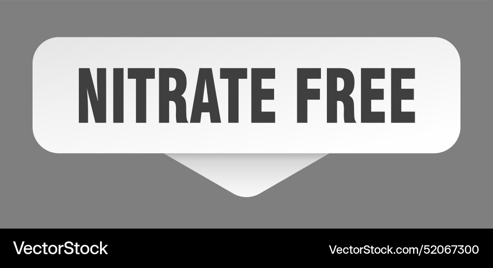 Nitrate free sticker sign isolated Royalty Free Vector Image