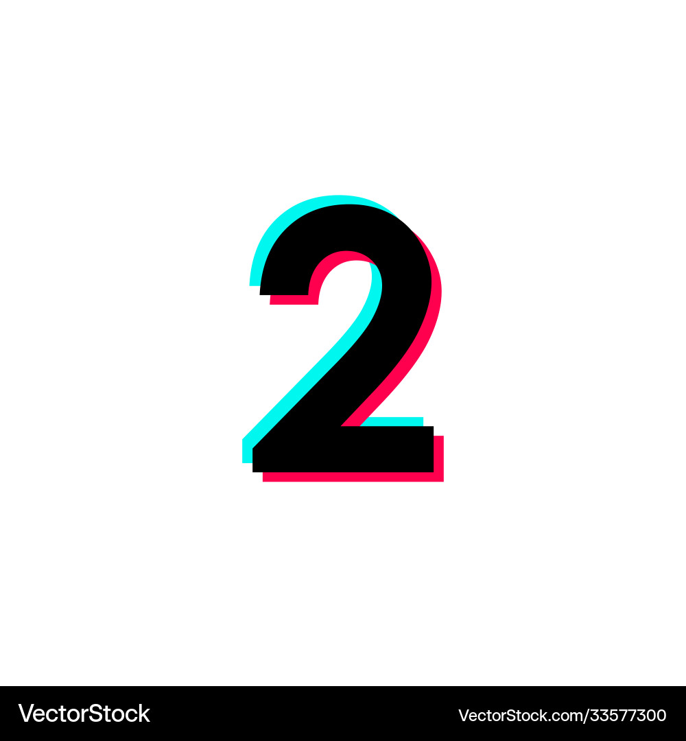 Number 2 template design for anniversary Vector Image