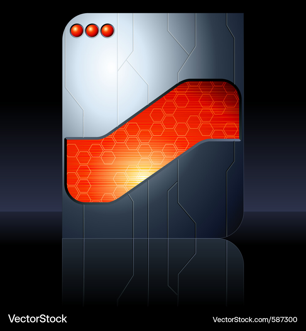 Red and black futuristic sign Royalty Free Vector Image