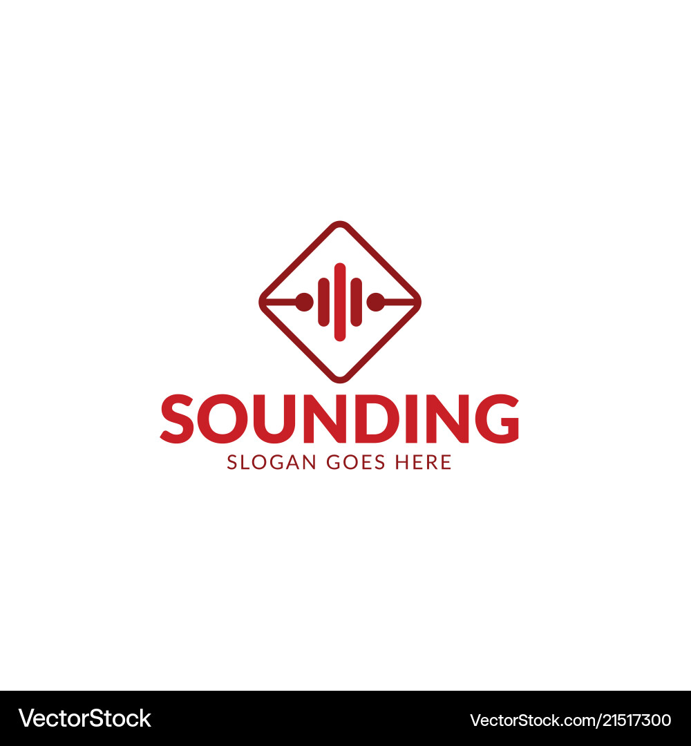 Sound music logo Royalty Free Vector Image - VectorStock