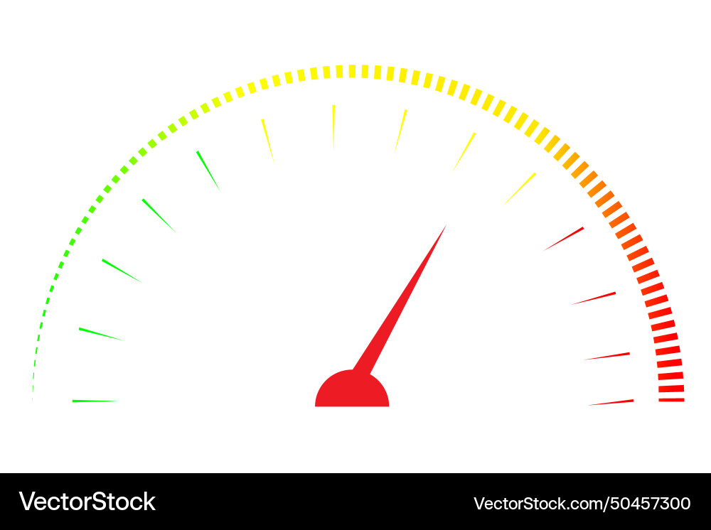Speedometer or gauge meter indicator icon Vector Image