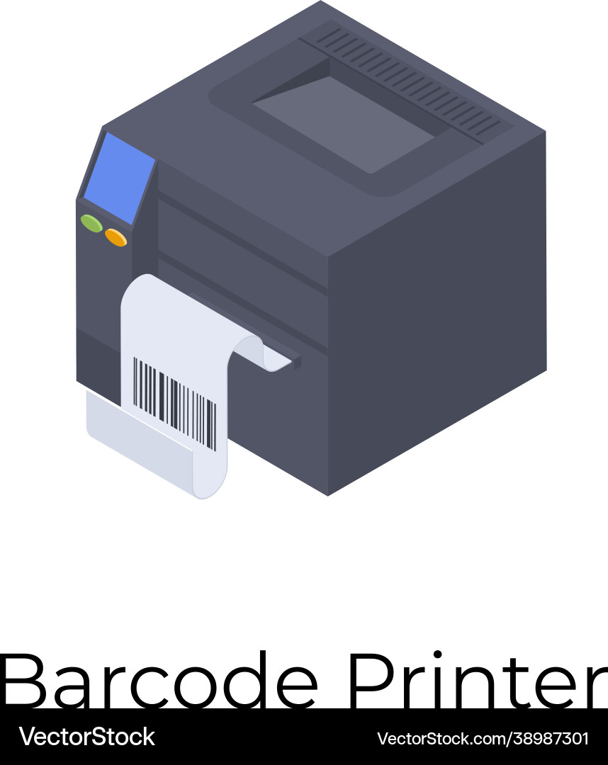 Barcode printer Royalty Free Vector Image - VectorStock