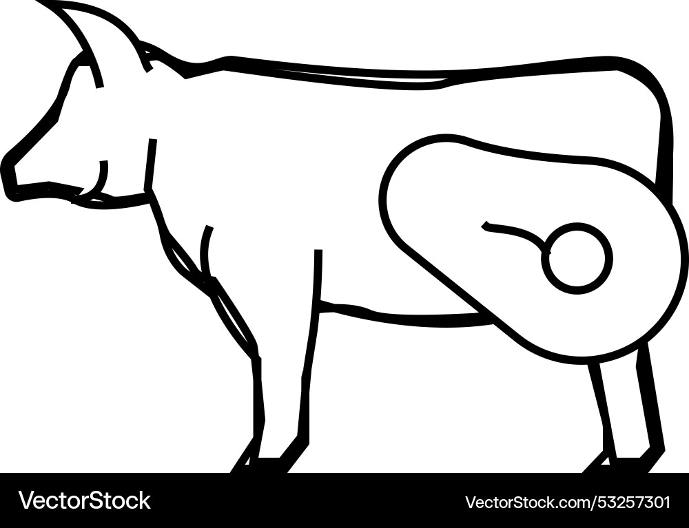 Beef meat line icon Royalty Free Vector Image - VectorStock