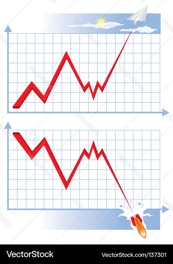 Business graph Royalty Free Vector Image - VectorStock
