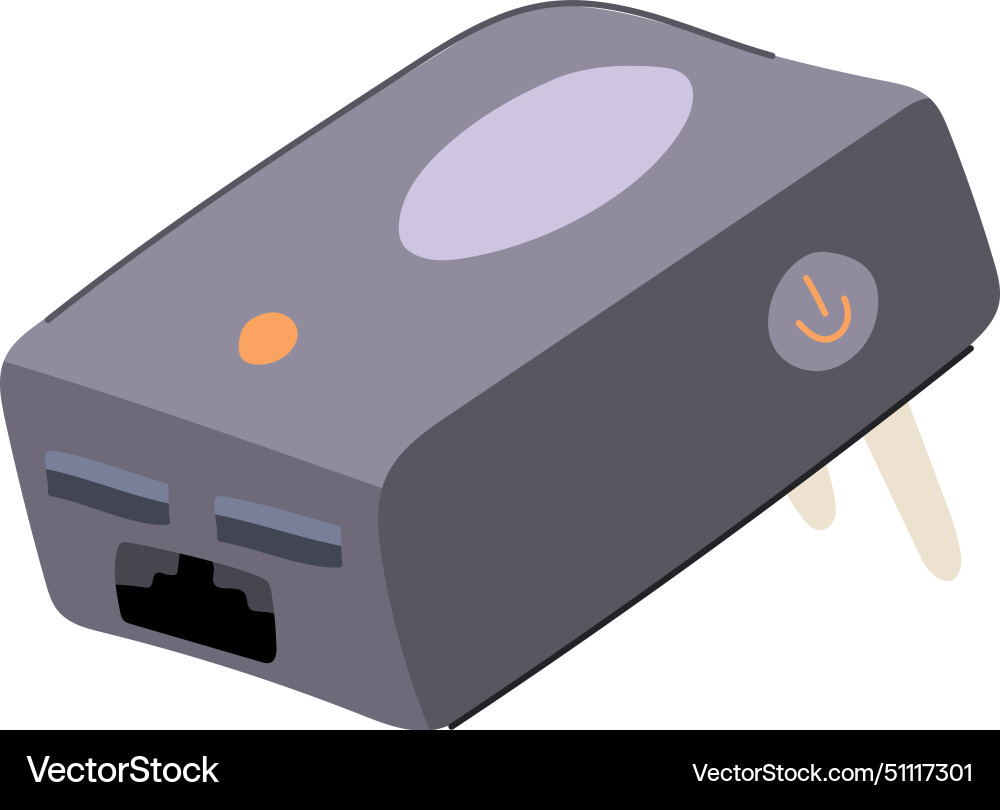 Connectivity travel router cartoon Royalty Free Vector Image