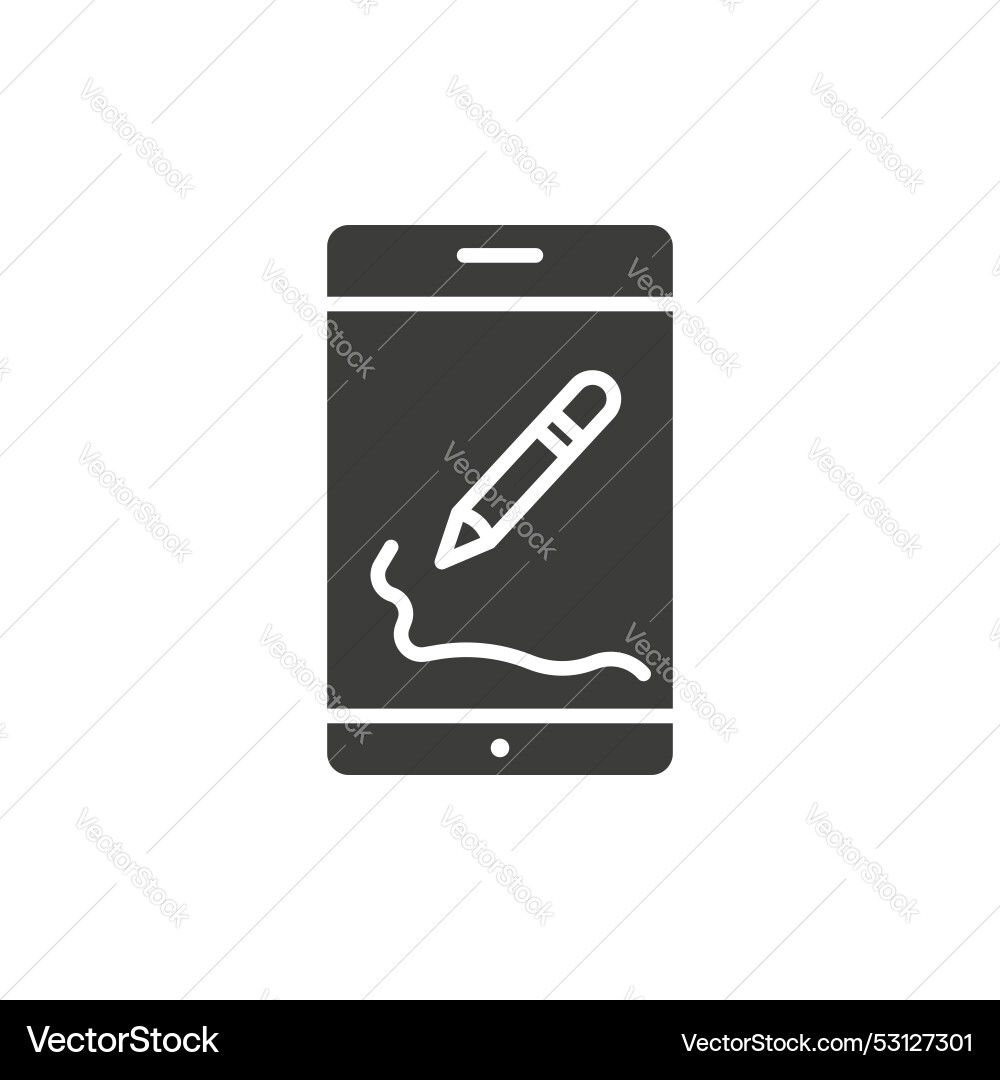 Electronic signature line icon isolated on white Vector Image