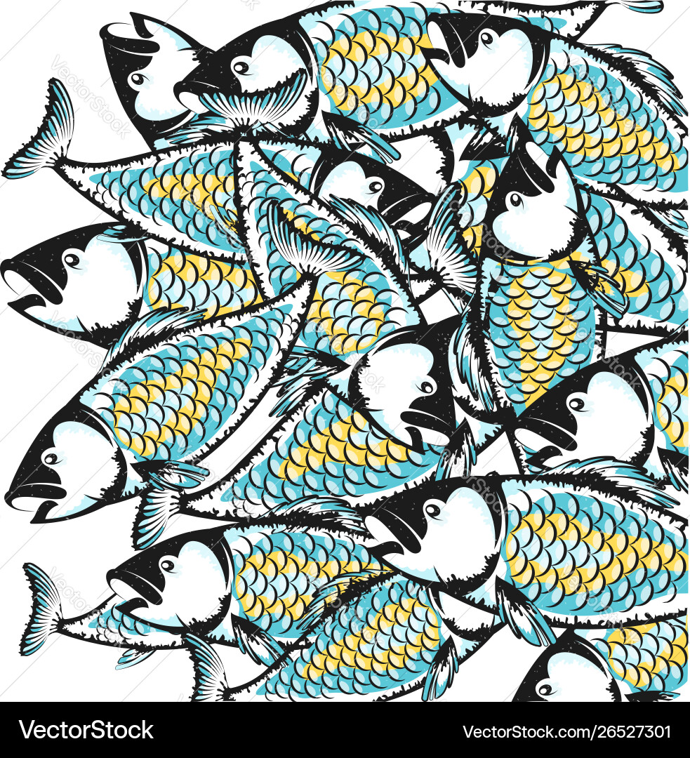 Fish background design Royalty Free Vector Image