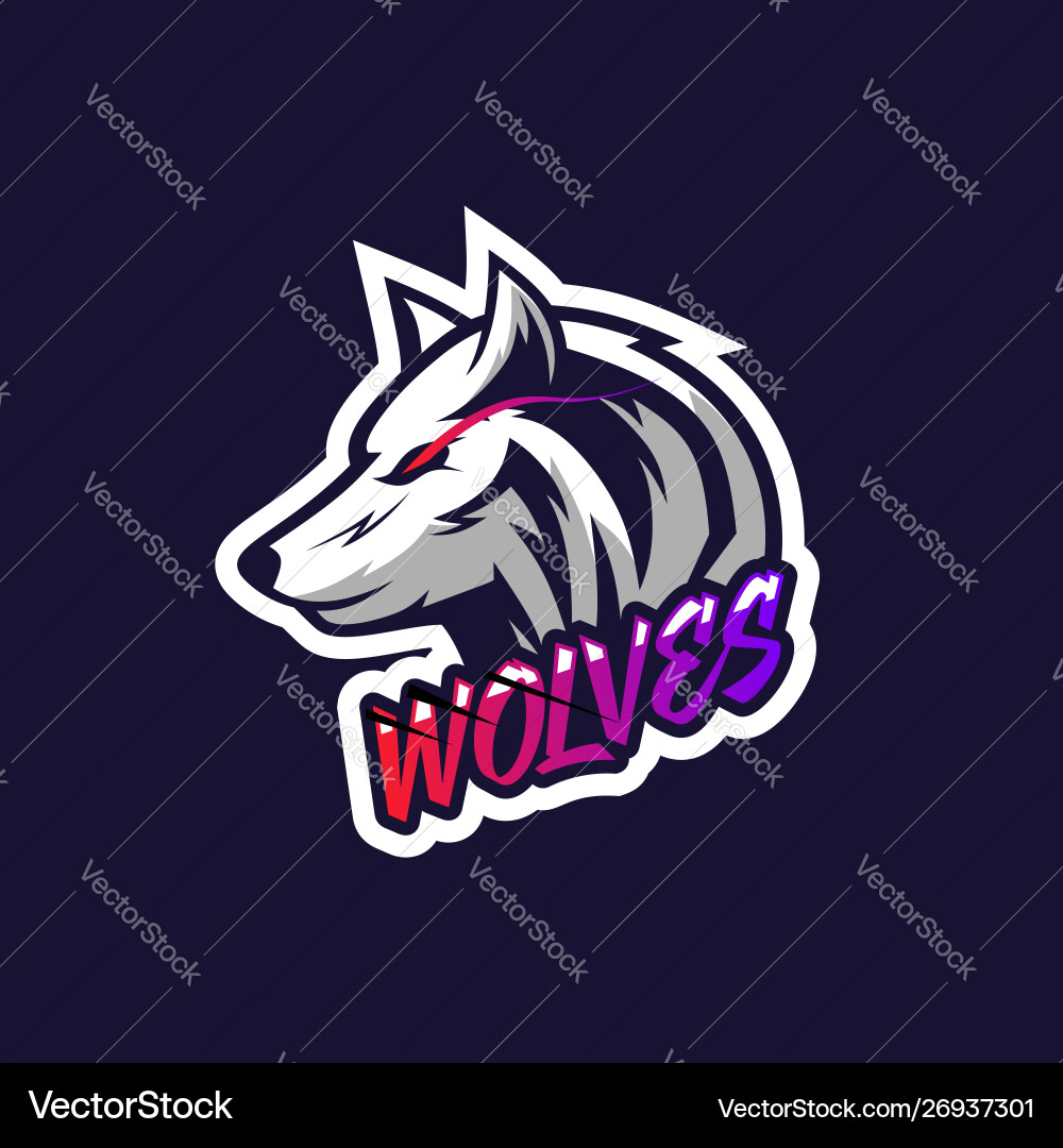 Gaming Wolves Logo - Squad Emblem Royalty Free Vector Image