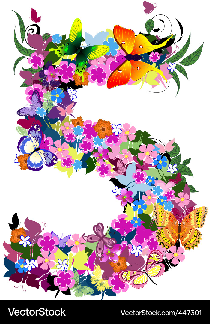 Number 5 Royalty Free Vector Image - VectorStock