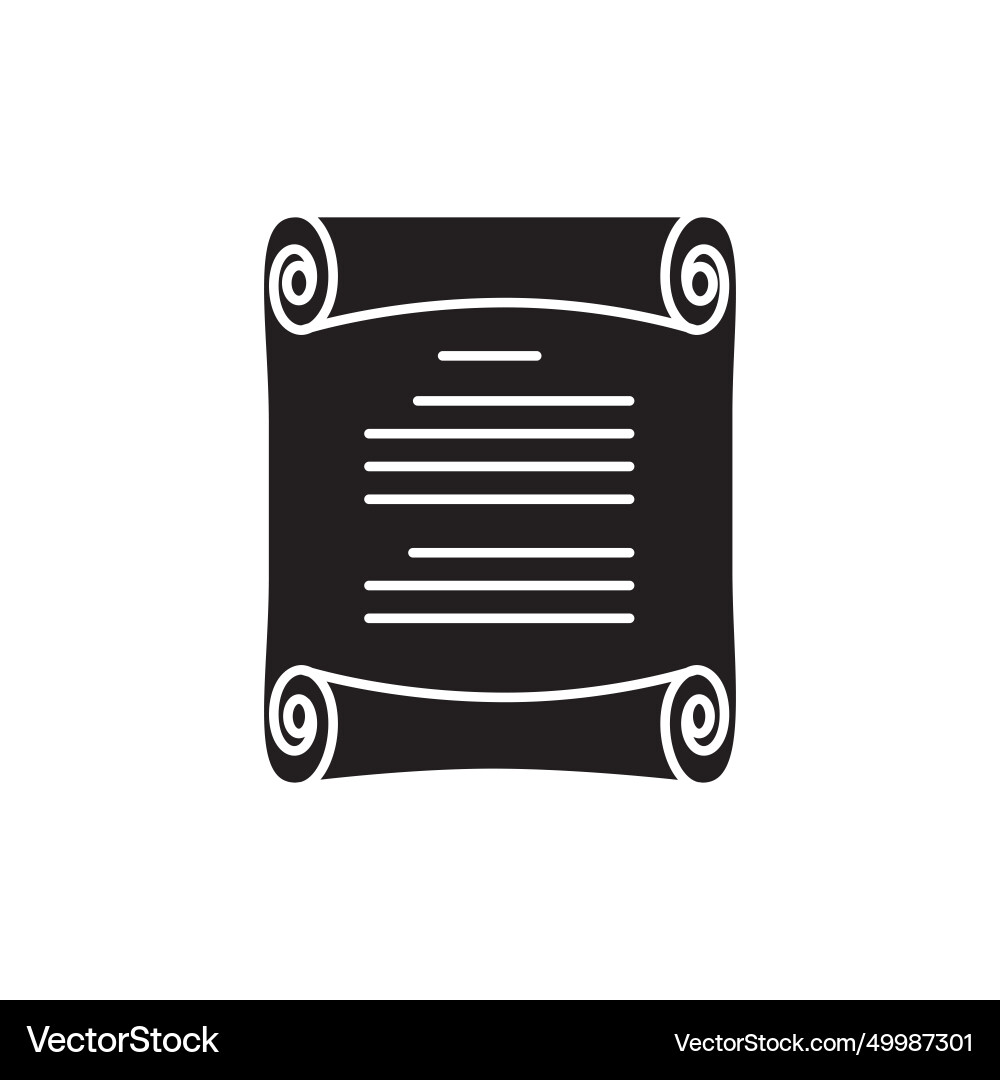Old paper with line art icon design Royalty Free Vector