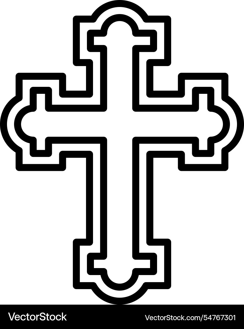 Orthodox cross Royalty Free Vector Image - VectorStock