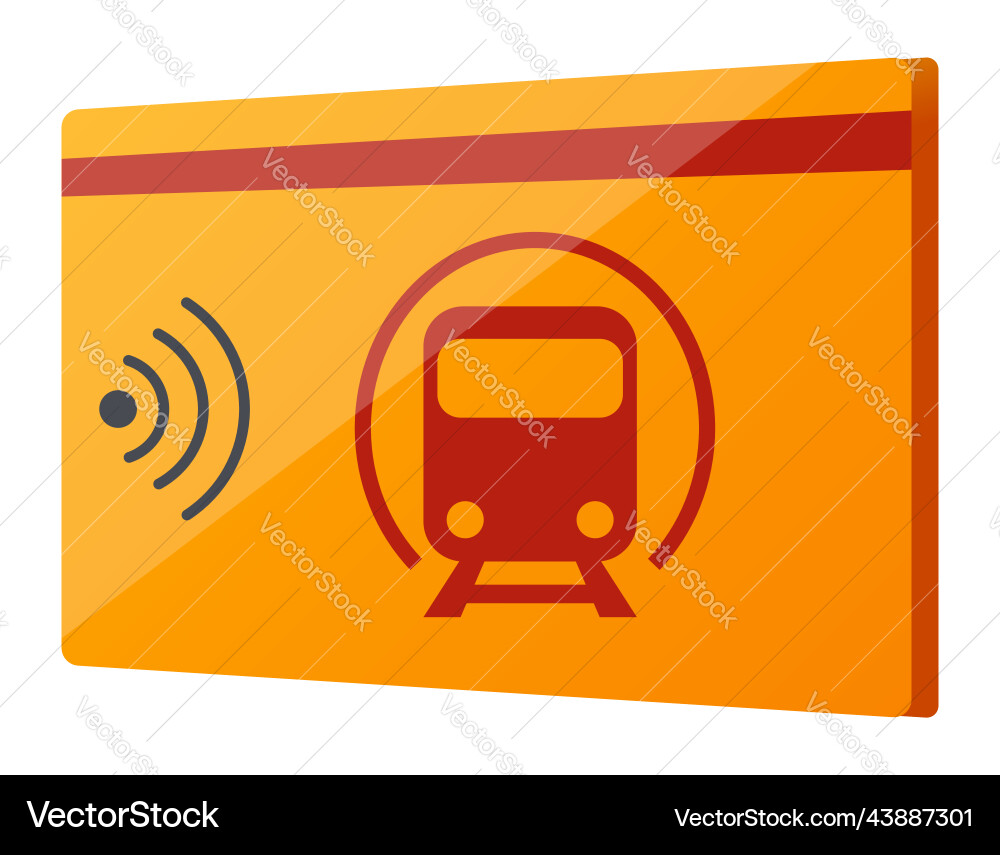 Train ticket - modern flat design style single Vector Image