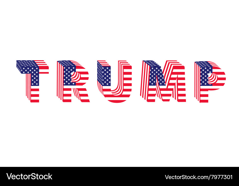 Trump Election Letters Royalty Free Vector Image
