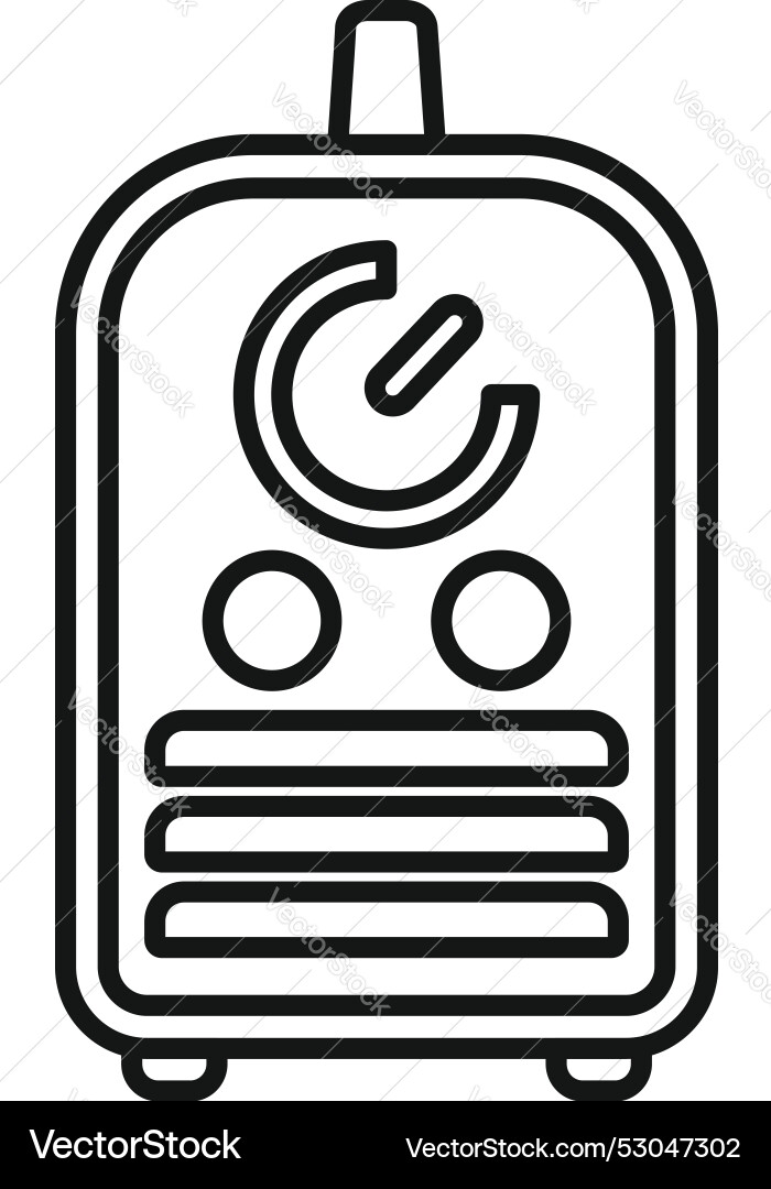 Inverter welding machine showing power button Vector Image