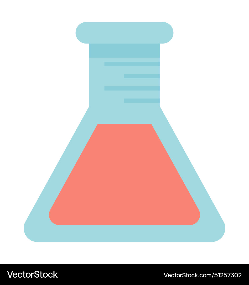 Laboratory tube in flat design glassware Vector Image