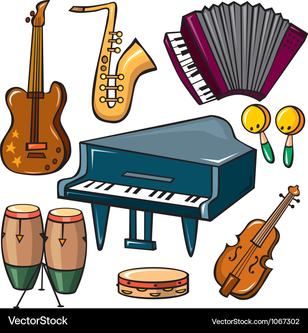 Musical Instrument Collection Royalty Free Vector Image