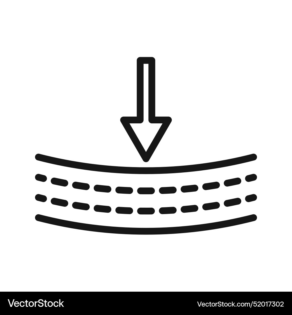 Resilience material icon black line art Royalty Free Vector