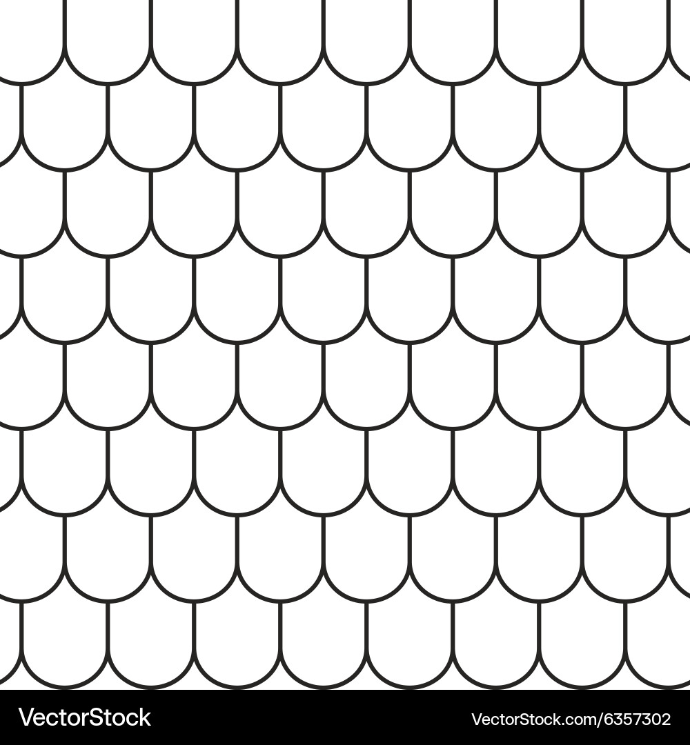 Roof tile geometric seamless pattern Royalty Free Vector