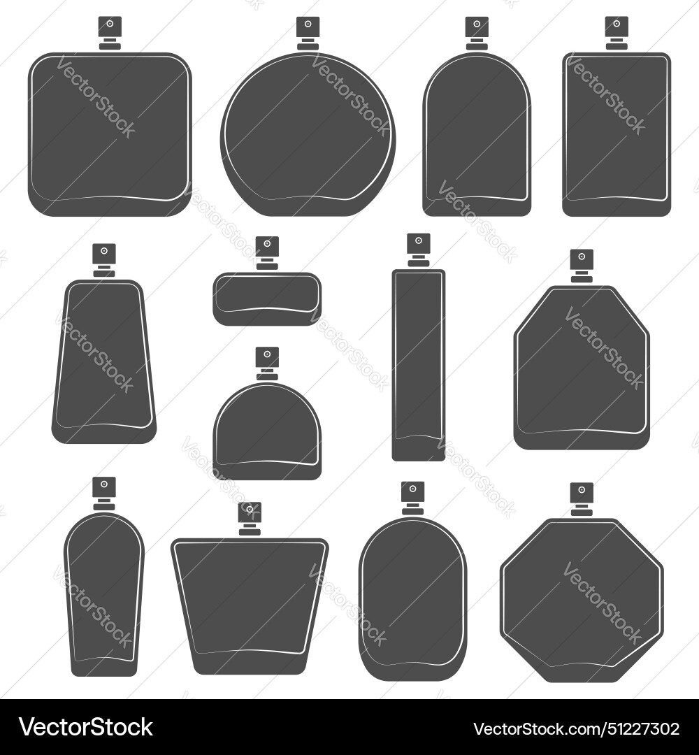 Set of with bottle perfume spray Royalty Free Vector Image
