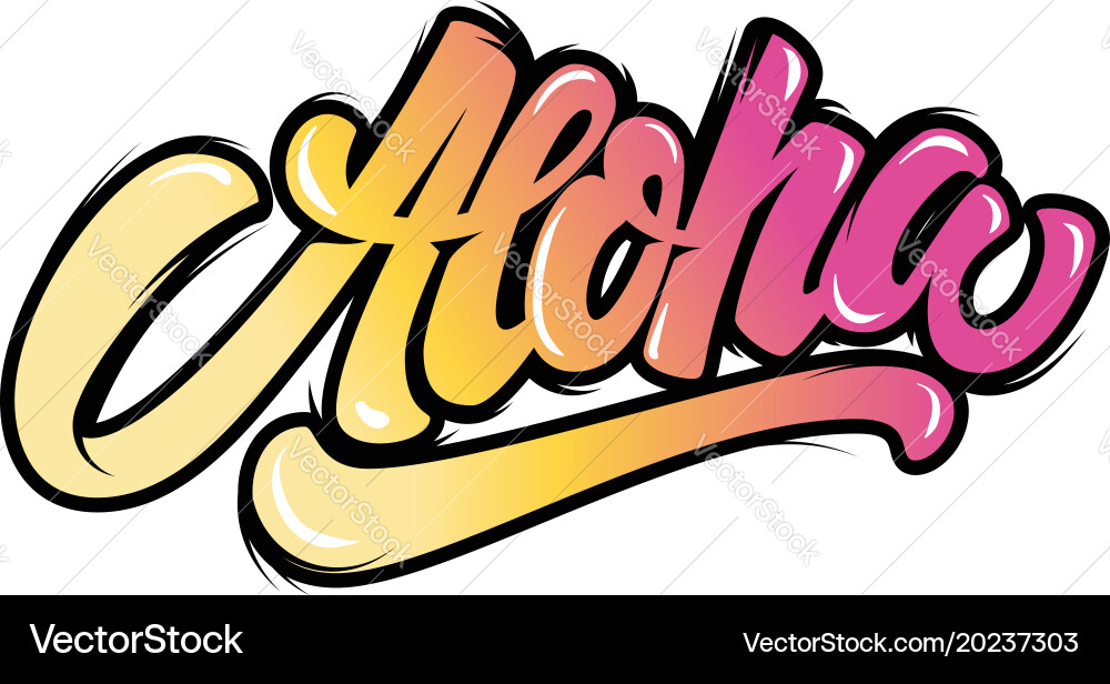 Aloha Script Vector Images (over 220)