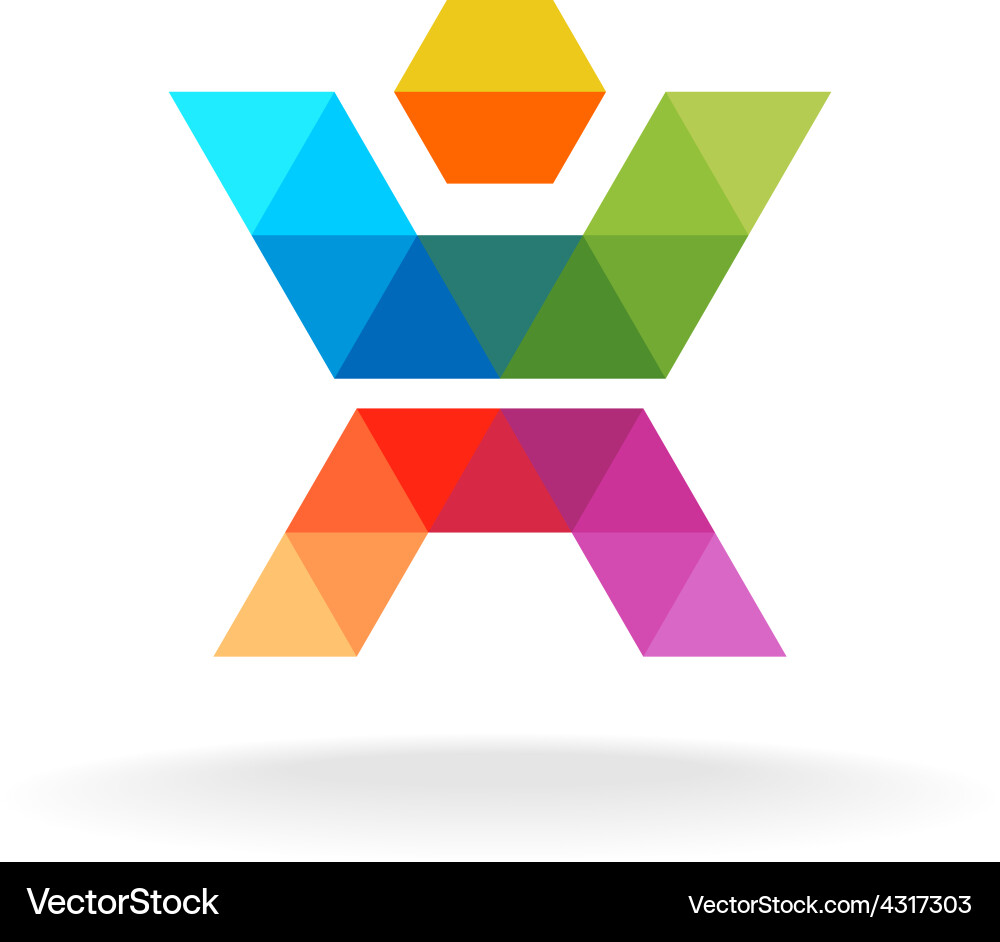 Color human figure logo Royalty Free Vector Image