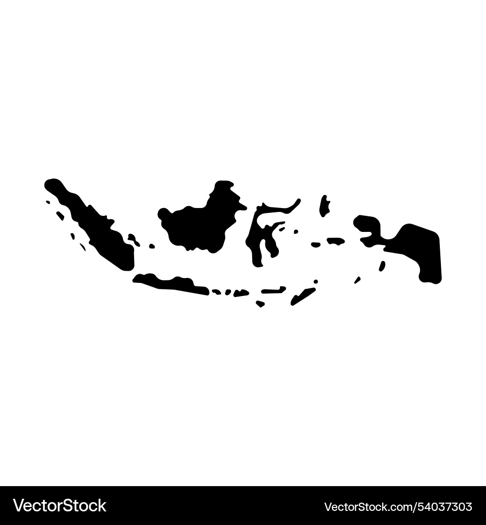 Indonesia country map border icon Royalty Free Vector Image