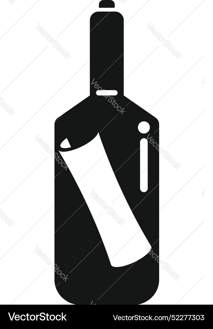 Message in a bottle icon showing communication Vector Image