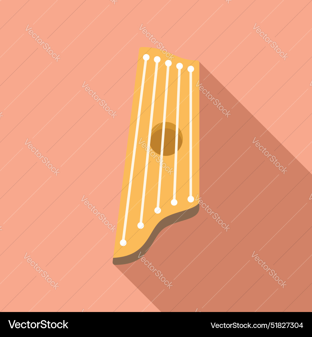 Ancient gusli representing classical music of Vector Image