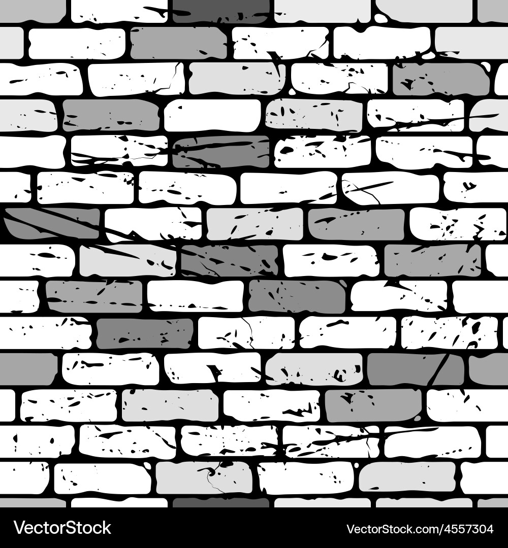 Schwarze und weiße Ziegelwand Muster Lizenzfreier Vektor