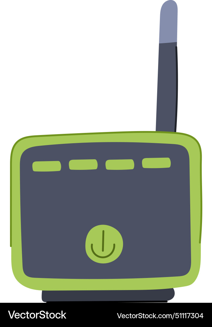 Device travel router cartoon Royalty Free Vector Image