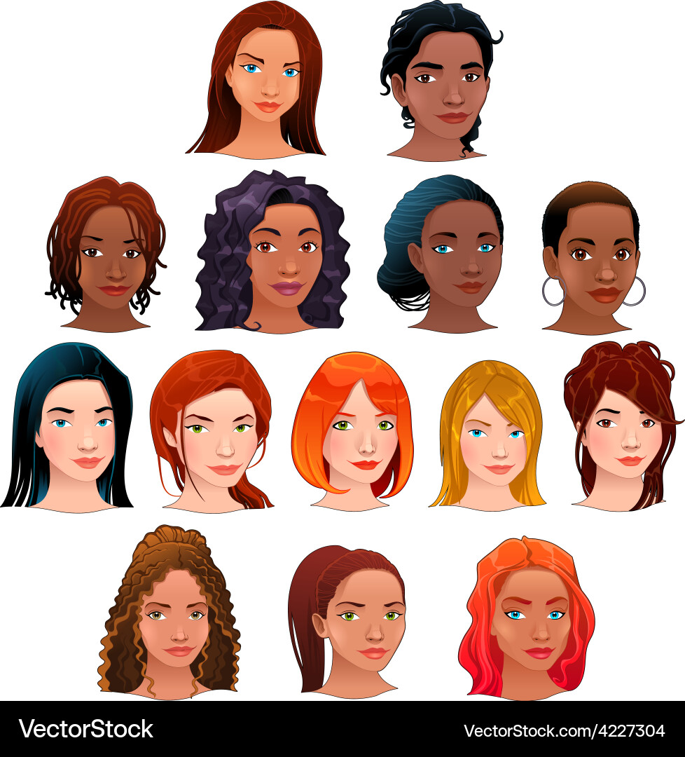 Isolated avatars Royalty Free Vector Image - VectorStock