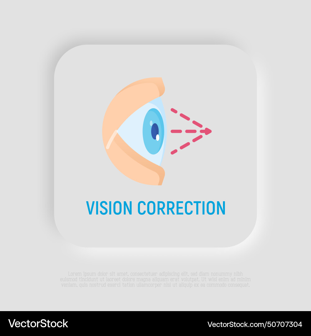 Laser eye surgery flat icon ophthalmology Vector Image