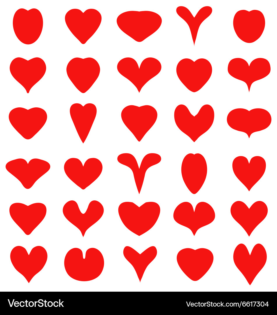 Red heart Royalty Free Vector Image - VectorStock