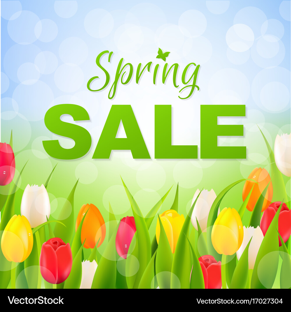 Spring sale poster Royalty Free Vector Image - VectorStock