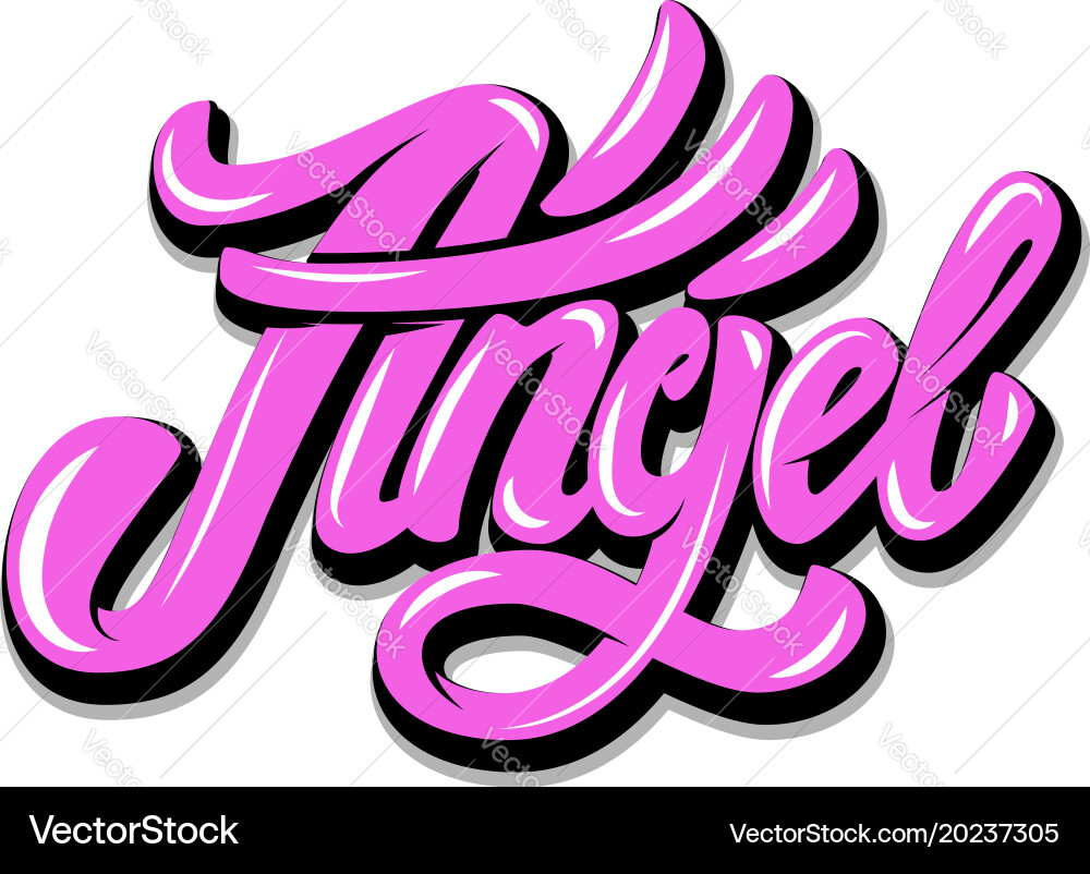 Angel lettering phrase isolated on white Vector Image