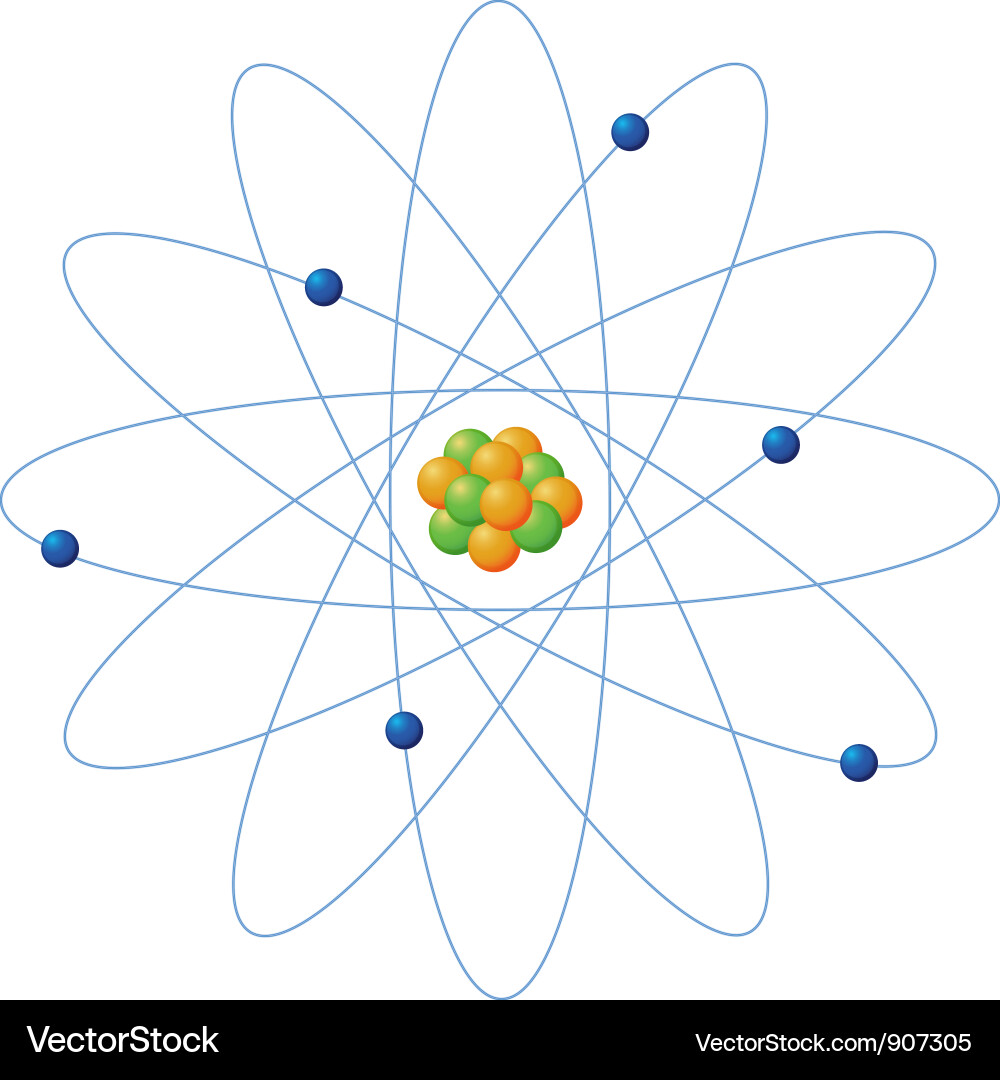 Atom structure Royalty Free Vector Image - VectorStock